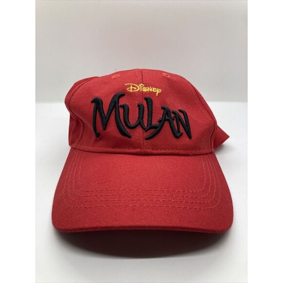 Disney | Accessories | Disney Mulan Strapback Hat Cap Red Animated ...